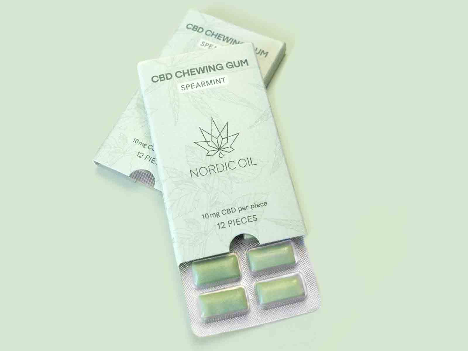 CBD chewing gum Vegan Sugar-free 10mg CBD| Nordic Oil