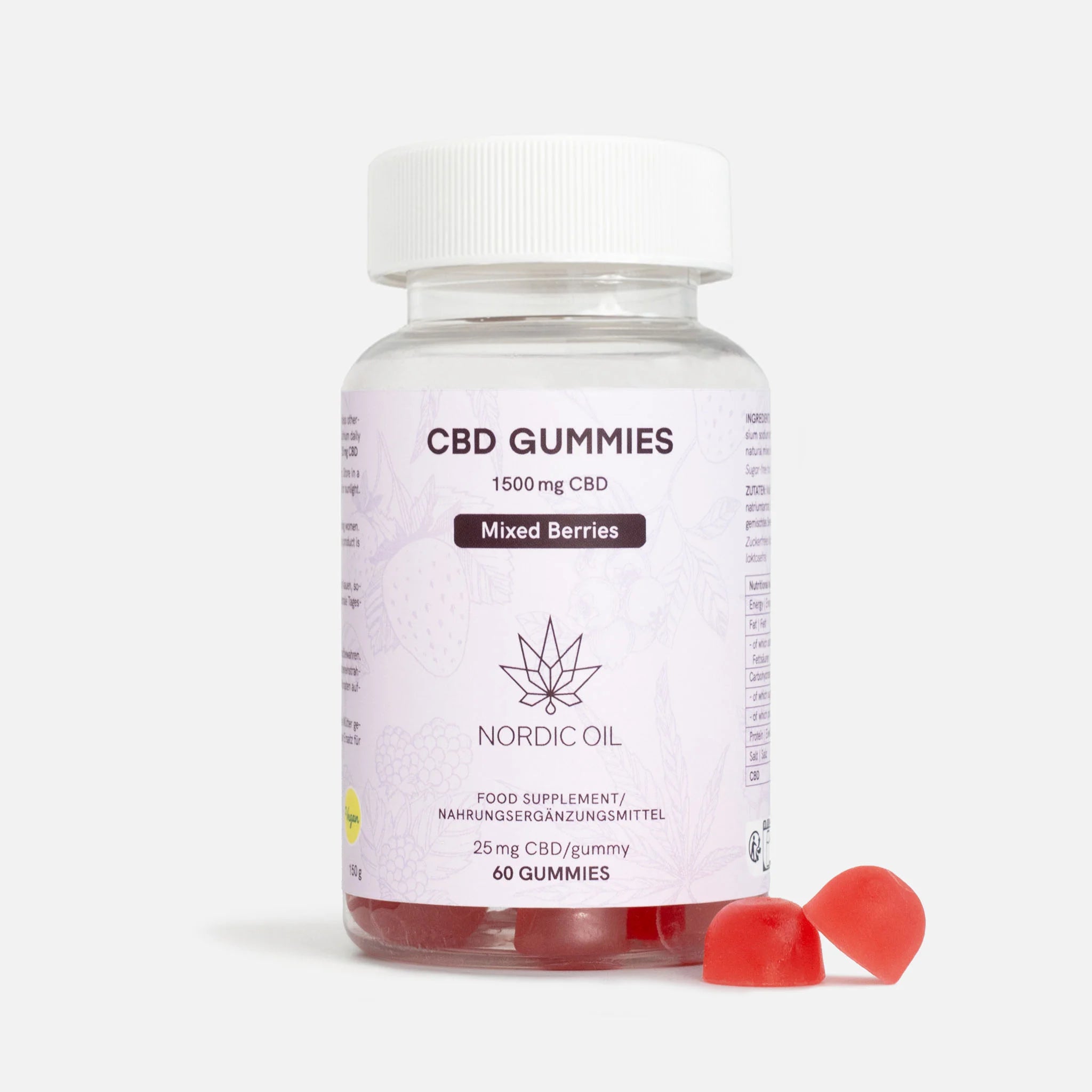 CBD Gummies (1500 mg) with Mixed Berries | Nordic Oil UK